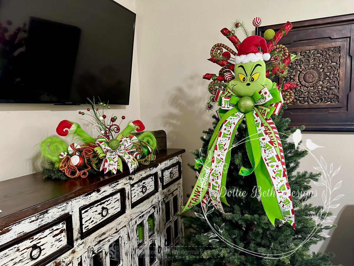 XL Green Monster Tree Topper – Dottie Beth Designs