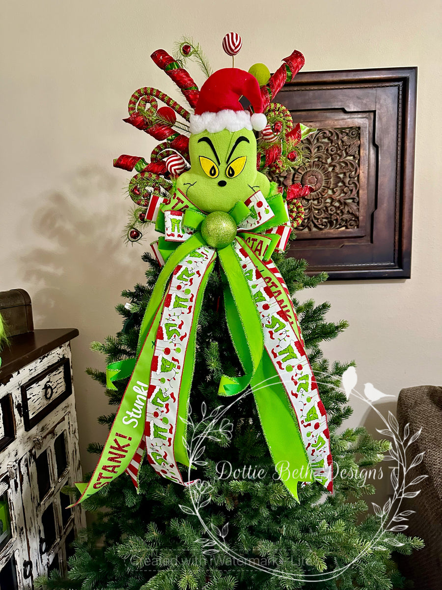 XL Green Monster Tree Topper – Dottie Beth Designs